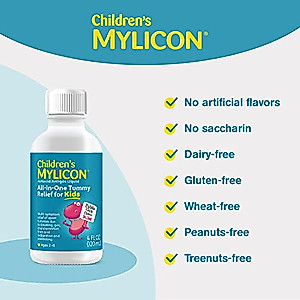 Children's Mylicon All-in-One Tummy Relief for Kids, Bubble Gum Flavor, 4oz