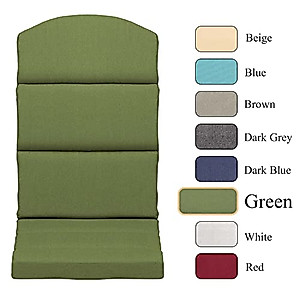 BPS Patio Chair Cushion for Adirondack High-Back, Patio Cushion 52''x20''x2.8'' Olifen Fabric Slipcover, for Indoor Outdoor Furniture, Adirondack, with Ties - Set of 2