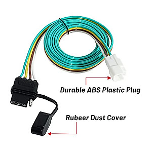 Oyviny Custom 4 Pin Trailer Wiring Harness for 2008-2019 Toyota Highlander, Factory Tow Package Required