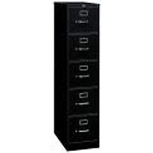 310 Series 18.25"W 5-Drawer Legal File Finish: Black
