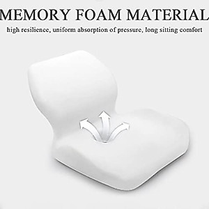 WAASHOP Heightening Seat Cushion for Short People, Breathable Memory Foam Car Seat Cushion with Zipper Comfortable Ergonomic Cushion for Office Chair Wheelchair Anti-Slip Car Seat Cover