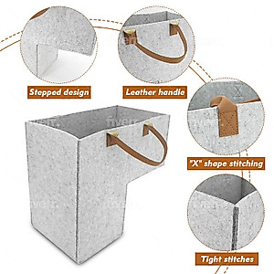 Stair Organizer Basket, Light Grey