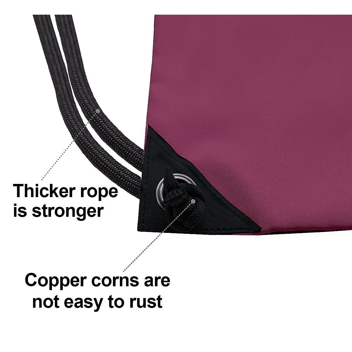 HOLYLUCK Drawstring Backpack Bag Sport Gym Sackpack (burgundy)