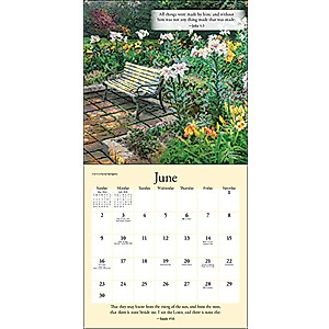 Thomas Kinkade Gardens of Grace with Scripture 2024 Wall Calendar
