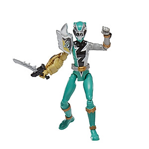 Power Rangers Dino Fury Green Ranger with Sprint Sleeve 6-Inch Action Figure Toy with Dino Fury Key, Chromafury Saber Accessory, Ages 4 and Up