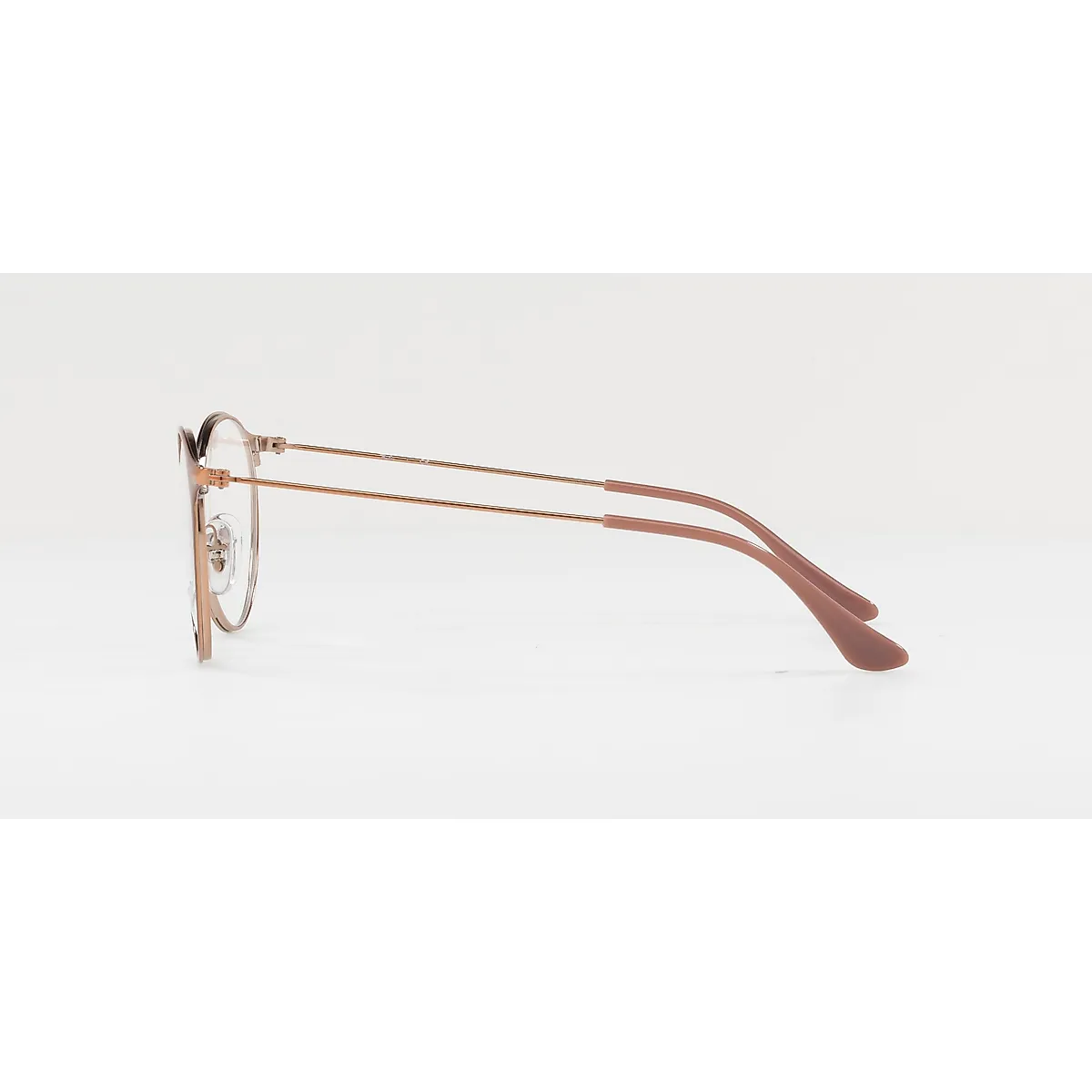 Ray-Ban RX6378 Round Prescription Eyeglass Frames, Light Brown On Copper/Demo Lens, 49 mm