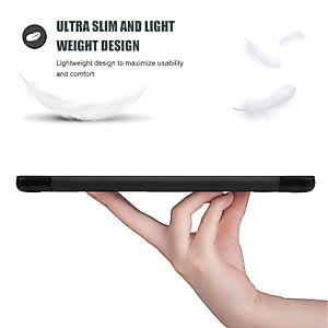 ProCase Slim Case for Galaxy Tab A 8-inch 2019 T290 T295, Light Cover Trifold Stand Hard Shell Folio Case for 8.0 inch Galaxy Tab A 2019 Without S Pen Model SM-T290 (Wi-Fi) SM-T295 (LTE) –Black