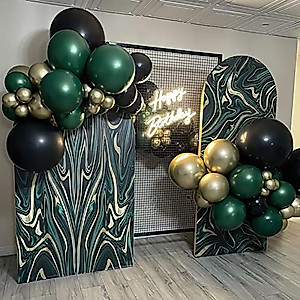 Emerald Green Balloons Different sizes 52 pack 18+12+10 inch Dark Hunter Green balloon Garland For wedding Birthday anniversary decorations (18+12+10, Emerald)