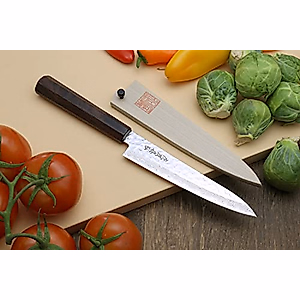 Yoshihiro 46 Layers VG-10 Hammered Damascus Petty Japanese Utility Knife 6'' 150mm Rosewood Handle