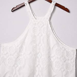 Padaleks Women's Colorblock O Neck Strappy Camisole Tank Tops Cold Shoulder Loose Casual Sleeveless Shirts Blouses