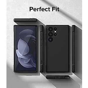 Ringke Onyx [Feels Good in The Hand] Compatible with Samsung Galaxy S23 Ultra Case, Anti-Fingerprint Technology Prevents Oily Smudges Non-Slip Enhanced Grip Precise Cutouts for Camera - Black