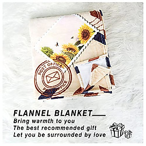 Gifts for Mom from Daughter or Son - Soft Flannel Hug Mother Letter Throw Blanket Thanksgiving, Christmas, Mother's Day, Birthday Gifts (60 x 50 Inches)