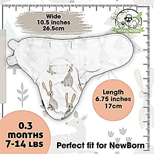 WOOLY HEROES Newborn Swaddle Blankets ~ 100% Cotton Baby Swaddles 0-3 Months ~ Easy to Use Newborn Sleep Sacks with a Leg Pocket and Adjustable Straps - Swaddle Sack for Baby Boys & Girls - Pack of 3