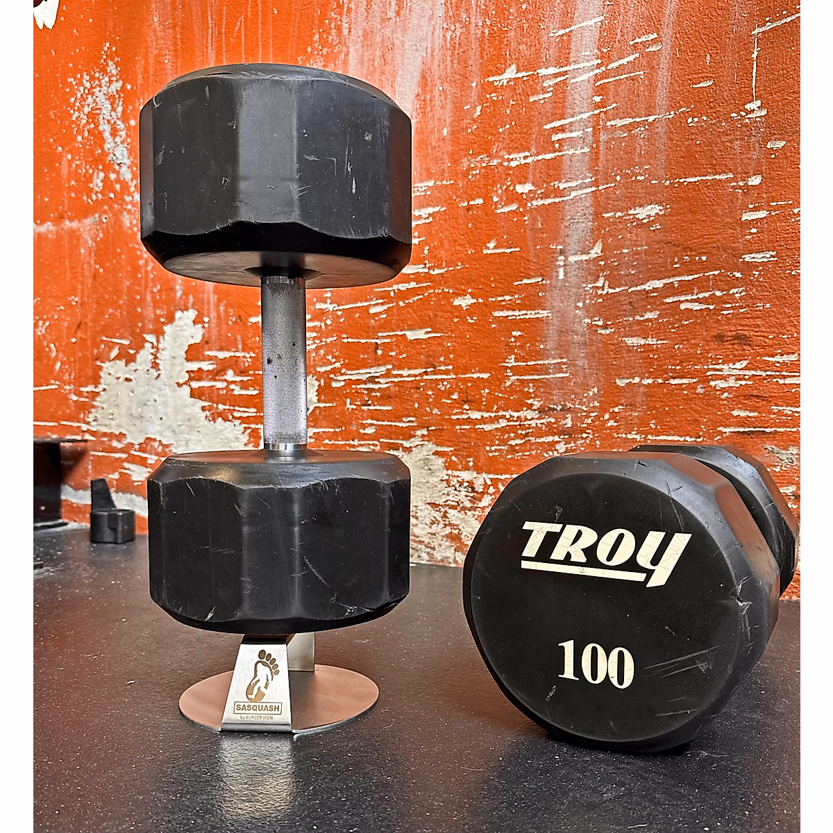 The Sasquash - 6" Heavy Duty Extra Wide Flat Handle Smashed Burger Press - Commercial Grade One-Piece Welded Stainless Steel Burger Smasher