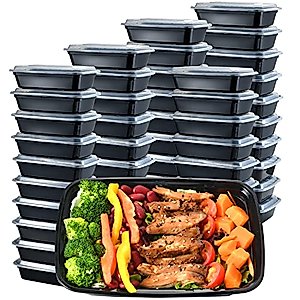 Aipact [50 Pack] 32oz Meal Prep Container, Thickened Food Storage Containers, Bento Box Adult Lunch Box, Plastic Containers With Lids for Food Reusable，Microwave Dishwasher Freezer Safe