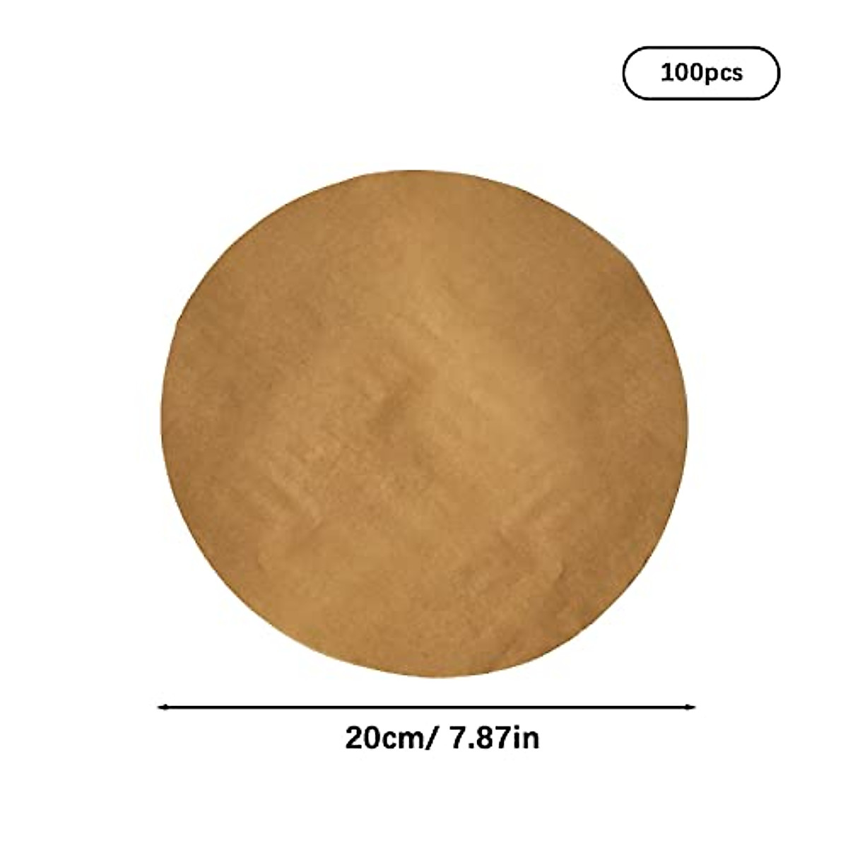 Air Fryer Paper Steaming Pad Baking Barbecue Snack Bread Paper Oil Proof Paper Avoid Stick Paper 20cm100 Sheets of Parchment Paper Air Fryer Tray for Oven Stainless Steel (Multicolor, One Size)