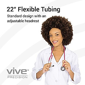 Vive Precision Dualhead Stethoscope - Dual Head Diaphragm Bell for Nurses, ER, Cardiology, Veterinary, Fetal Pediatrics Blood Pressure Kit - Double Barrel Chestpiece Device For Doctors, Students