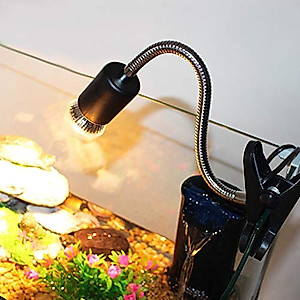 superdream Sturdy Lamp Fixture Gooseneck, Adjustable Reptile Lamp Fixture Holder for Pet Brooder Lizard Turtle Snake Aquarium Habitat Heat Lamps (Black)