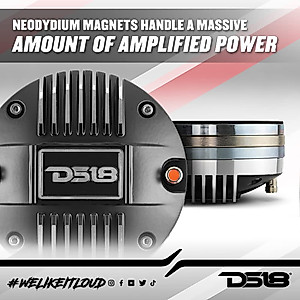 DS18- PRO-DRN2 3” VC Compression Driver with Neo Magnets - 800W Max, 400W RMS, 8 Ohms, 2" Throat Bolt On Neodymium Driver 110dB
