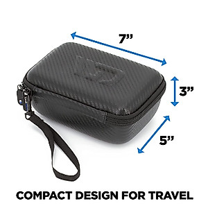 CASEMATIX Portable Card Reader Case Compatible with Square Contactless Dock and Chip Reader Scanner Holds Dock, Chip Reader, USB Cables and Small Accessories, Case Only