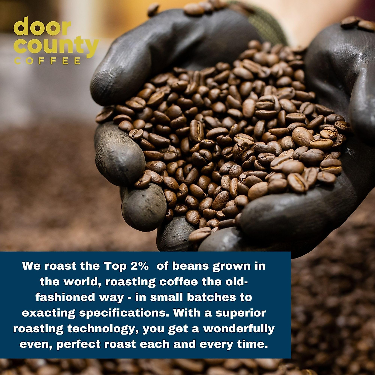 Door County Coffee Vanilla Creme Brulee Flavored Coffee |10oz Bag | Ground Coffee Medium Roast |100% Arabica Coffee | Vanilla Creme Brulee