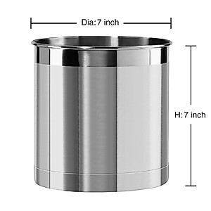 Oggi Jumbo Stainless Steel Utensil Holder, 7"
