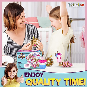 12 Pre-Cut Mini Treats Dessert Fun Kids Sewing Kit for Kids Ages 8-12 Children Beginners Sewing kit kid crafts Make Your Own Felt Pillow Plush Craft Kit Girls and Boys Art Craft Kits Learn to Sew Kit