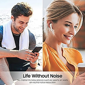 Wireless Earbuds Bluetooth 5.0 Headphones with Wireless Charging Case 36H Play Time, IPX6 Waterproof Earphones True Wireless Earbuds with Microphone, In-Ear Earbuds Deep Bass For Sports TV Phones