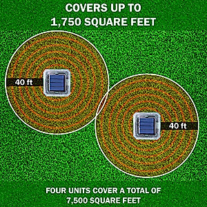 Charli New 8X Solar Sonic Mole Repellent Groundhog Repeller Gopher Deterrent Vole Chaser Snake Repellent Spikes Traps Rodents No Killing - Remove Burrowing Rodents (8) (8)