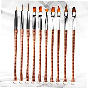 FRCOLOR 30 Pcs Nail Liner Brush Nail Art Tips Builder Nail Dotting Pen Nail Art Drawing Tools Nail Painting Tool Manicure Painting Pen rose gold suit Manicure Tool 3d Acrylic gel