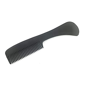 G.B.S Beard and Mustache Comb, Saw-Cut, Polished Pocket-Sized Comb 3 Inches, Black