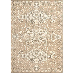 Unique Loom Rushmore Collection Area Rug - Adams (10' x 14' Rectangle, Beige/Ivory)