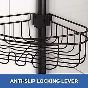 3-Shelf Tension Pole Shower Caddy, Oil-Rubbed Bronze