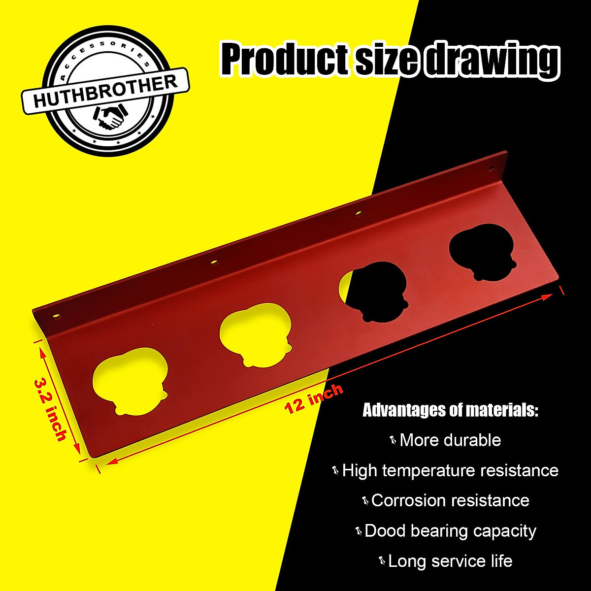 Huthbrother 2-Pack Battery Holder W/Screws for Milwaukee M12, 12V Battery Holder Milwaukee, Wall Mount for Milwaukee 12V Batteries