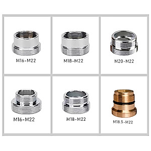 XNTONG Faucet Aerator Adapter - 11/16 inch Female to 55/64 inch Male Adapter, Chrome Brass Sink Adapter, for Kitchen and Bathroom Faucet Adapter Kit Connection (F18-M22)