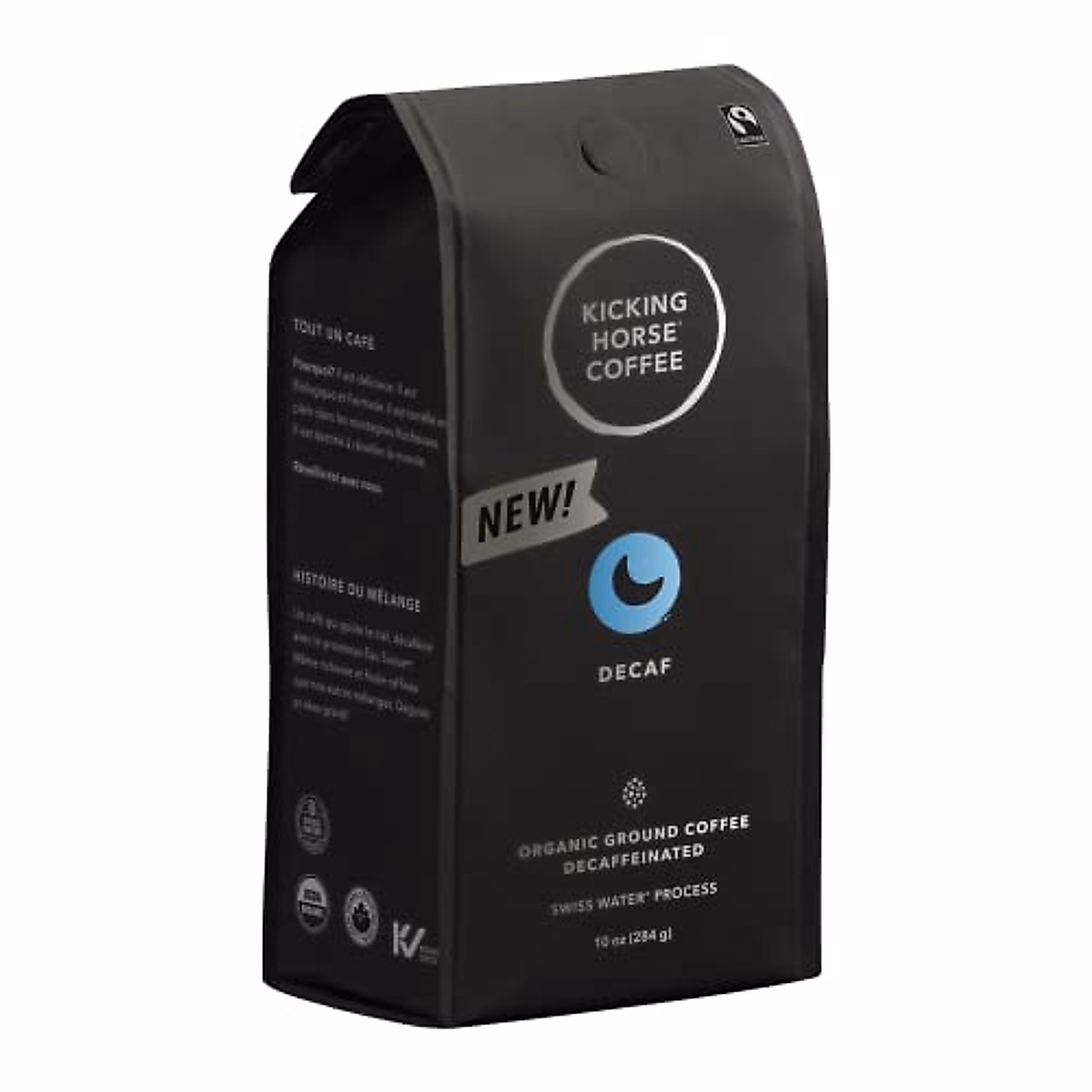 Kicking Horse Coffee - Decaf, Swiss Water Process, Ground 100% Arabica Coffee | Dark Roast | All Organic & Fairtrade | 284 g