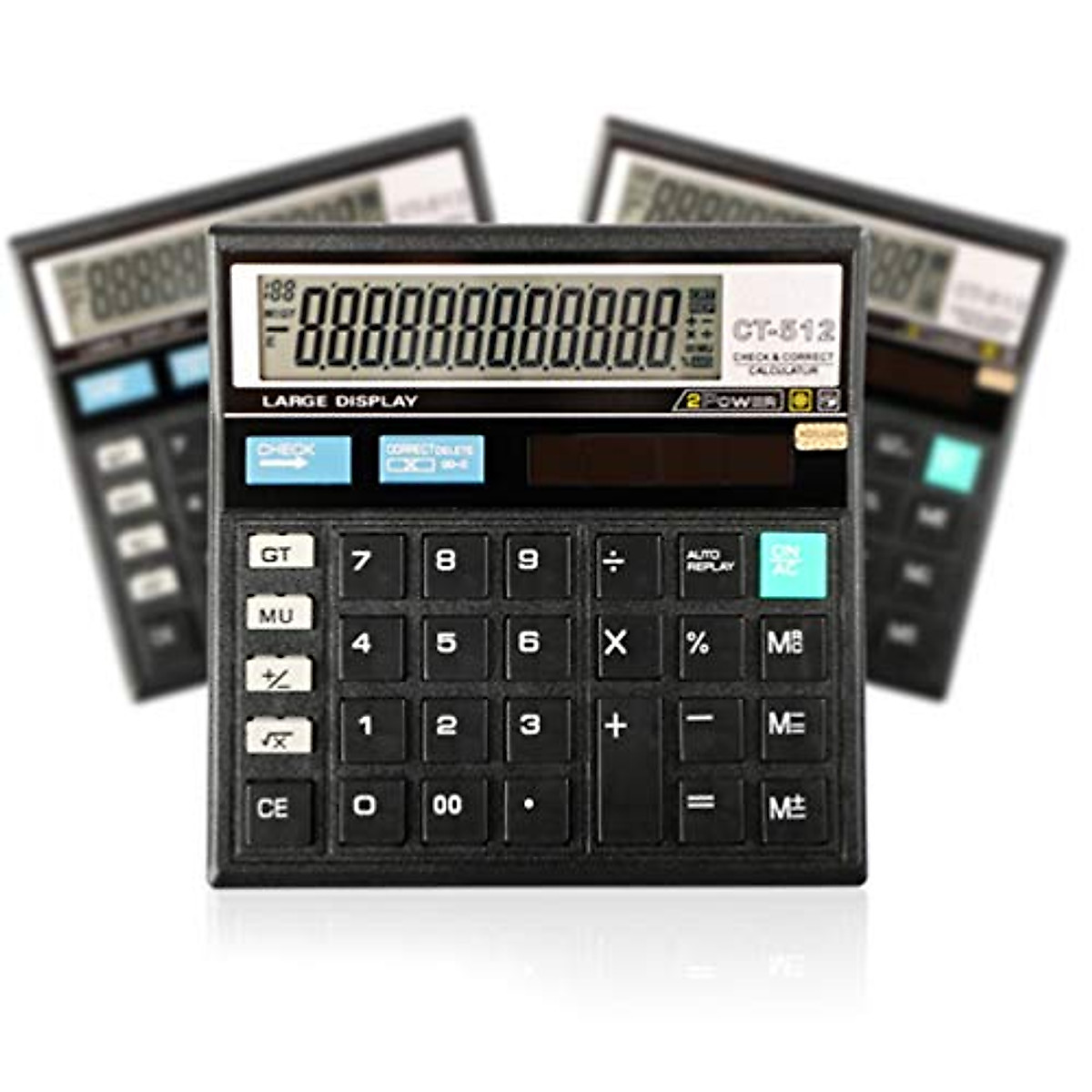 ULTECHNOVO Kids Calculator Office Accounting Digital Desktop Calculator - Black Financial Calculator Battery Computadora para Niños