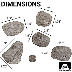 Pumie PR-6 Char Rocks | Creates More Even Heat Distribution | Reduces Flare Ups | 6 Pound Box of Pumie Char Rocks
