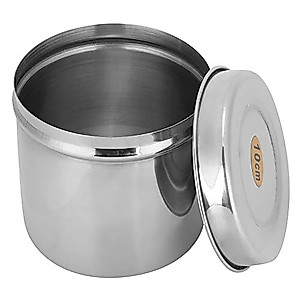 Stainless Steel Cotton Ball Cup Jar Container Storage Organizer Canister with Lid for Home Hospital Use Placing Medicine Ointment Cotton Balls Gauze Dressings