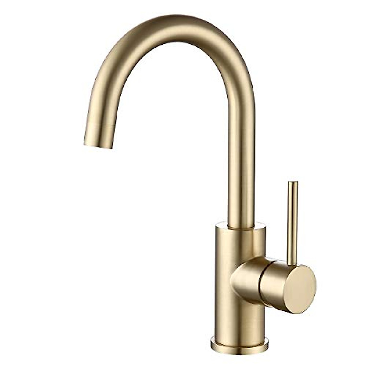 WiPPhs Bar Faucets Single Hole, Brushed Gold Mini Kitchen Sink Faucets, Single Handle Lead-Free Modern Wet Bar Sink Faucets Mixer Taps