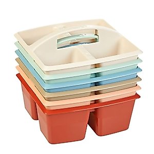 Really Good Stuff Four Equal Compartment Caddies - BOHO, 6 Pack