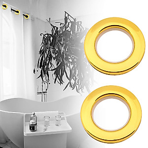 Trimming Shop Curtain Eyelets Plastic Round Grommet Rings Clips for Window, Door, Room Curtains & Drapes, DIY Drapery Supplies, Backdrop Attachment (Gold, 10pcs)