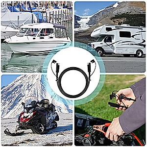 Geosiry 3FT 16 AWG SAE Extension Cable, SAE Cable with Dustproof Cap for Solar Panel Motorcycle Automotive RV Battery (3FT)