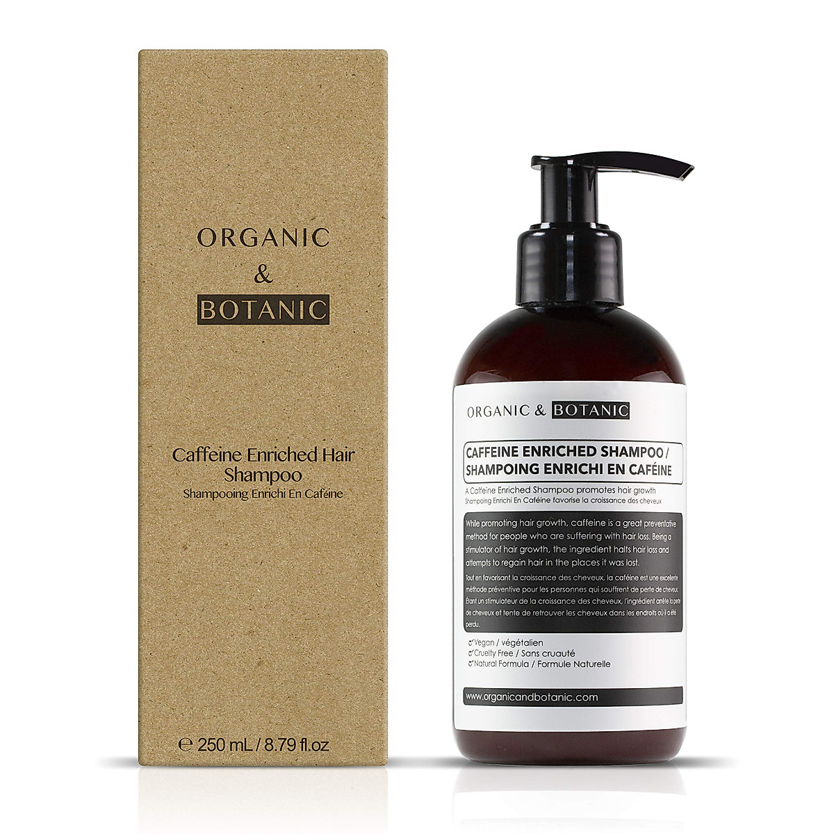Organic & Botanic Caffeine Enriched Shampoo 8.79 Fl Oz/250ml