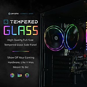 Periphio Terra Prebuilt Gaming PC - AMD Radeon Vega 8 Graphics | Ryzen 7 5700G (4.6GHz Turbo) | 1TB M.2 NVMe SSD | 16GB DDR4 RAM | Windows 10 Gaming Desktop Computer | WiFi + BT