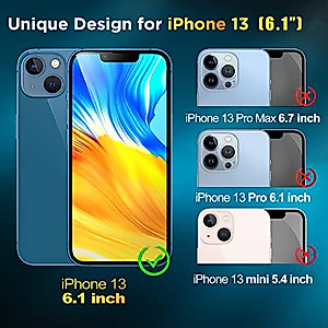 NatuBeau 3 Pack iPhone 13 Screen Protector Tempered Glass with 3 Pack iPhone 13 Camera Lens Protector, 6.1 inch