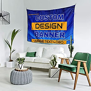 Custom Banner for Birthday Party Backdrop Home Customized Personalized for Tapestry Banners Picture Decoration Customize Backdrop with Image Design Your Own Logo Picture Photo Text