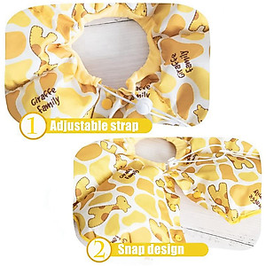 Adjustable Rabbit Protection Cone Collar, Waterproof Pet Recovery Collar for Rabbit Chinchilla Guinea Pigs After Surgery Wound Healing,Elizabeth E-Collar for Small Animals (XS (3.9''-7.9''), Yellow)