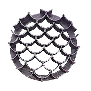 MINI SIZE MERMAID SCALES DESIGN CONCHA COOKIE CUTTER MEXICAN SWEET BREAD STAMP MADE IN USA PR4896
