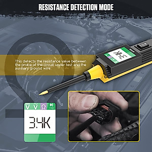 Automotive Circuit Probe Kit, 12V 24V Car Circuit Tester Electrical System Tool, Digital Voltage Tester, Multimeter, Short Finder,Relay Fuse Tester,AC DC Diode Resistance Tester